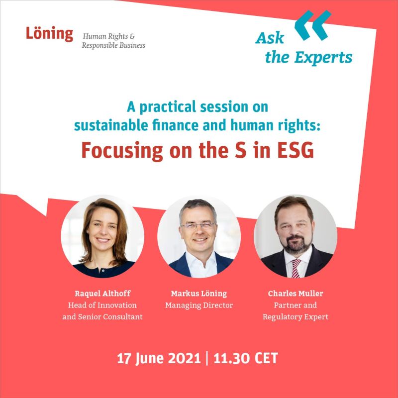 Sustainable Finance and Human Rights: Focusing on the S in ESG - June ...