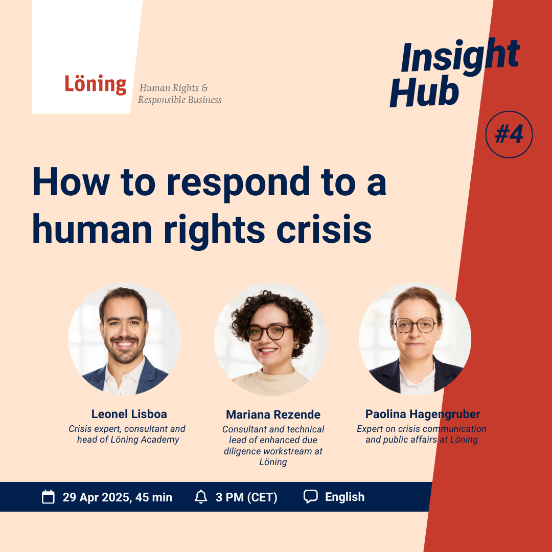 Insight Hub Series #4: How to respond to a human rights crisis - Löning - Human Rights and ...