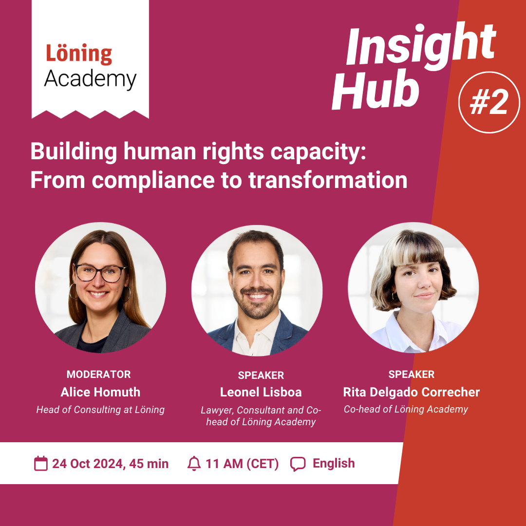 Insight Hub Series #2: Building human rights capacity - from compliance ...